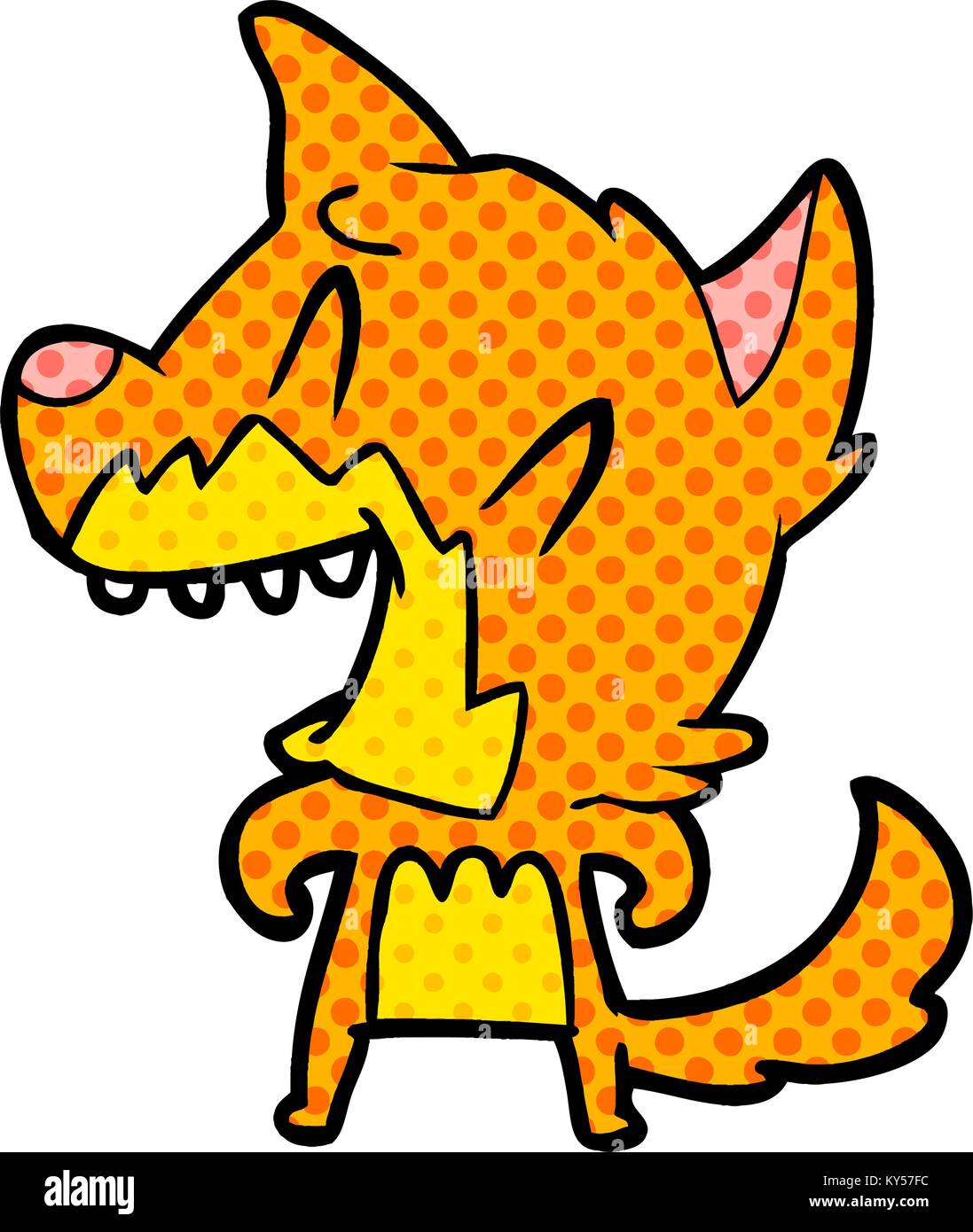 laughing fox cartoon Stock Vector Image & Art - Alamy