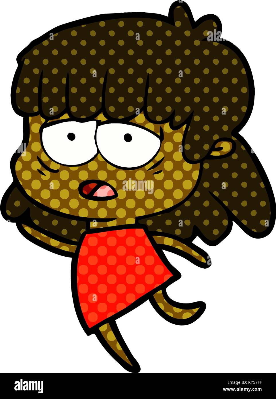 cartoon tired woman Stock Vector Image & Art - Alamy