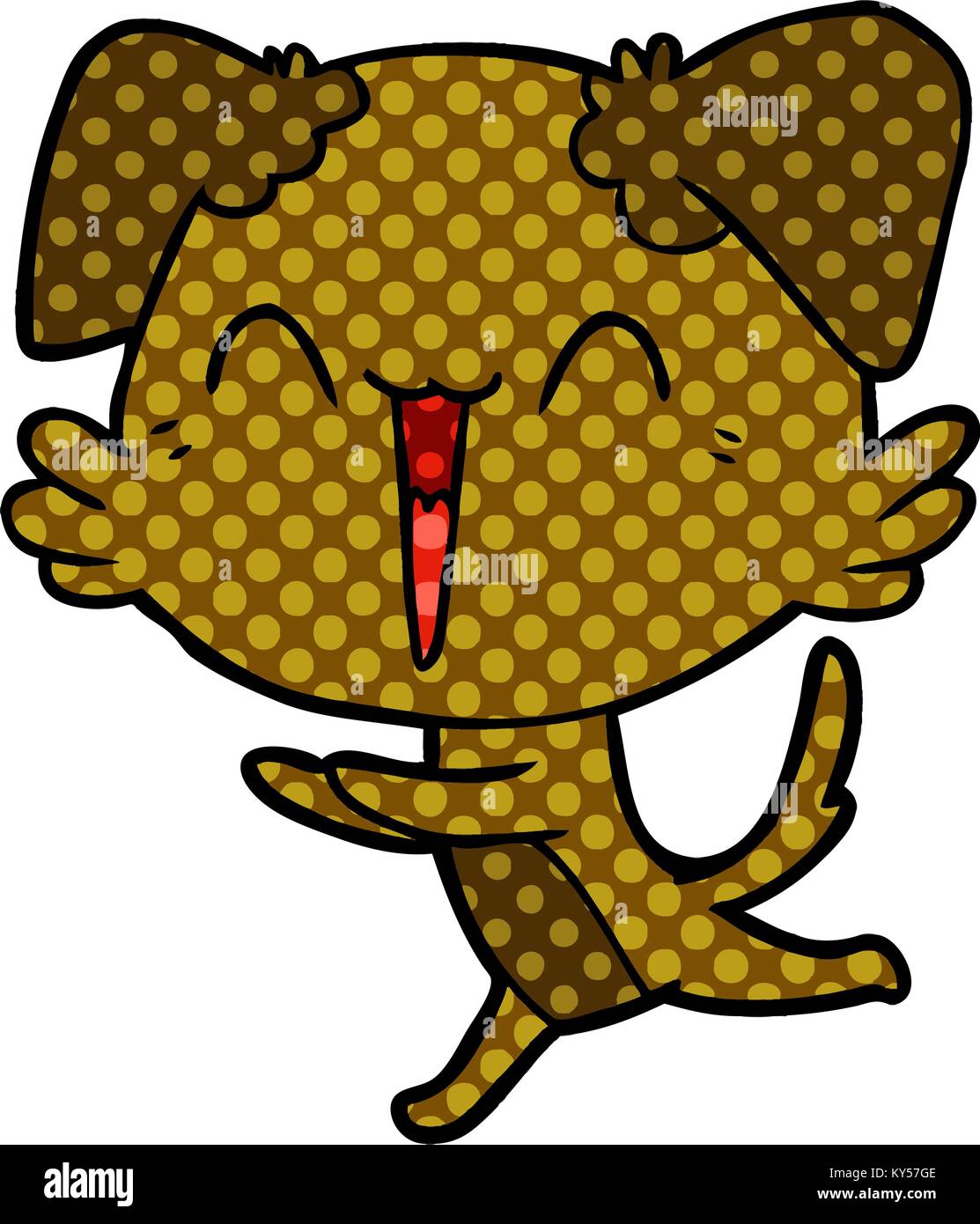 happy little dog cartoon Stock Vector Image & Art - Alamy