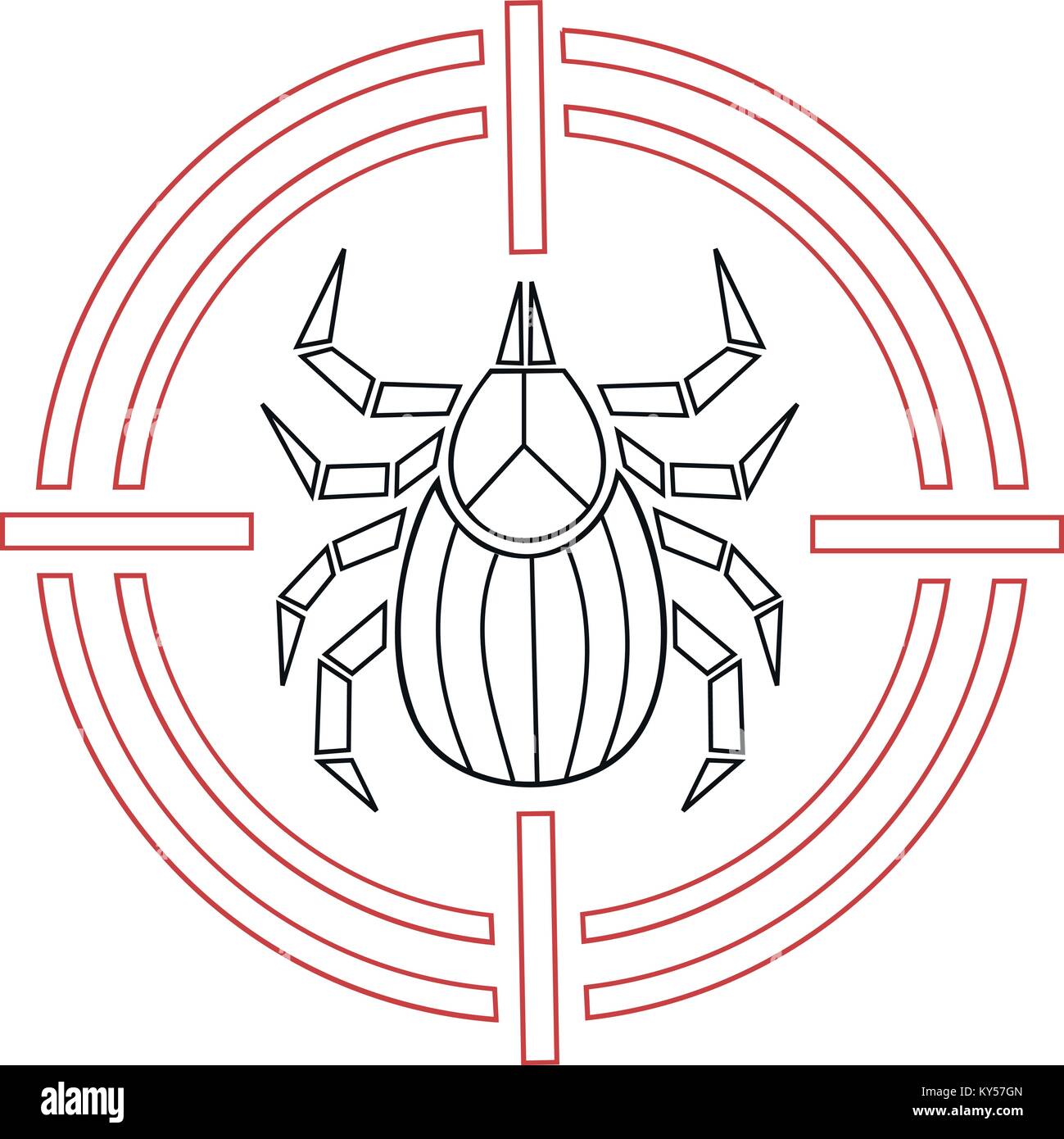 Abstract and geometric tick icon in a target Stock Vector Image & Art ...