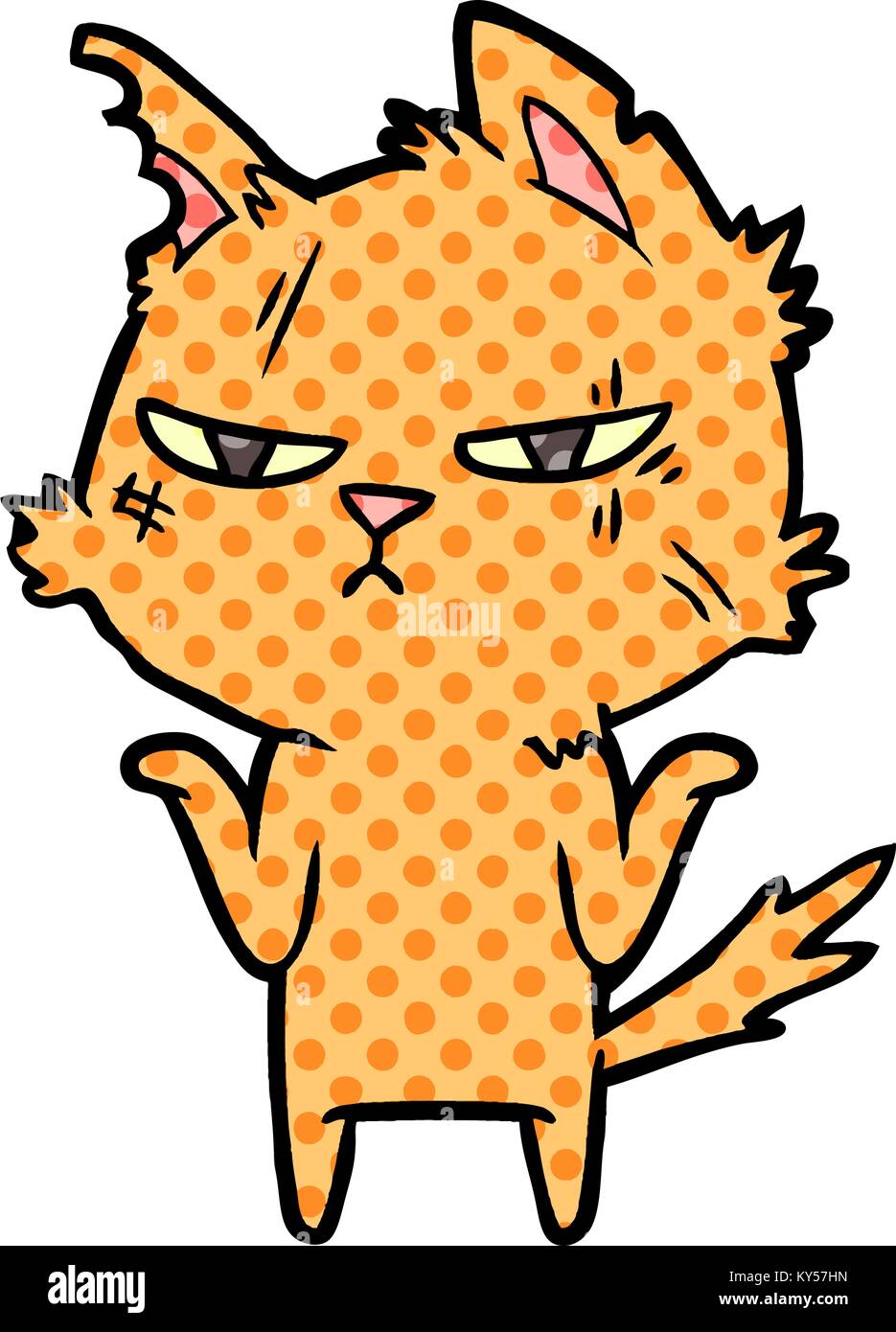 tough cartoon cat Stock Vector Image & Art - Alamy