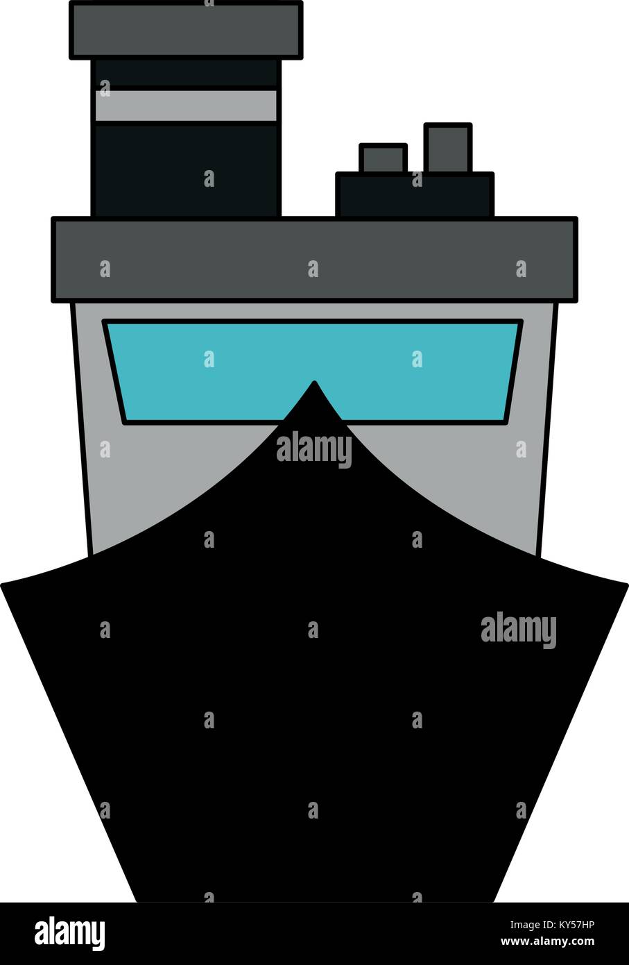 Ship frontview symbol Stock Vector Image & Art - Alamy