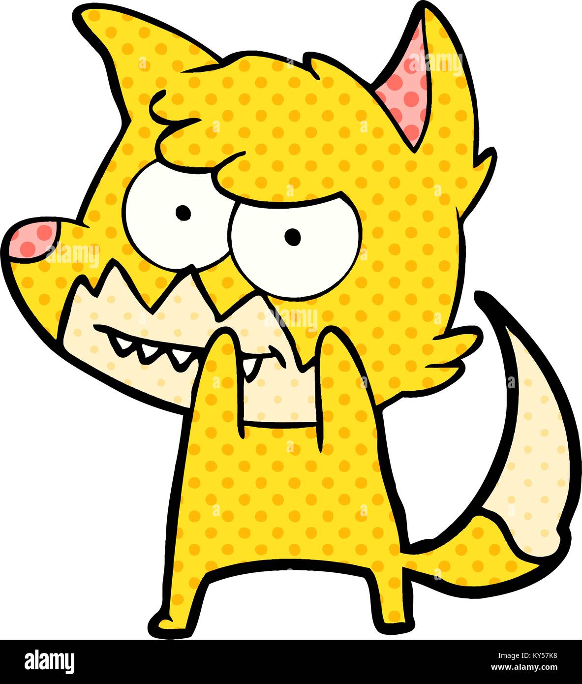 cartoon grinning fox Stock Vector Image & Art - Alamy