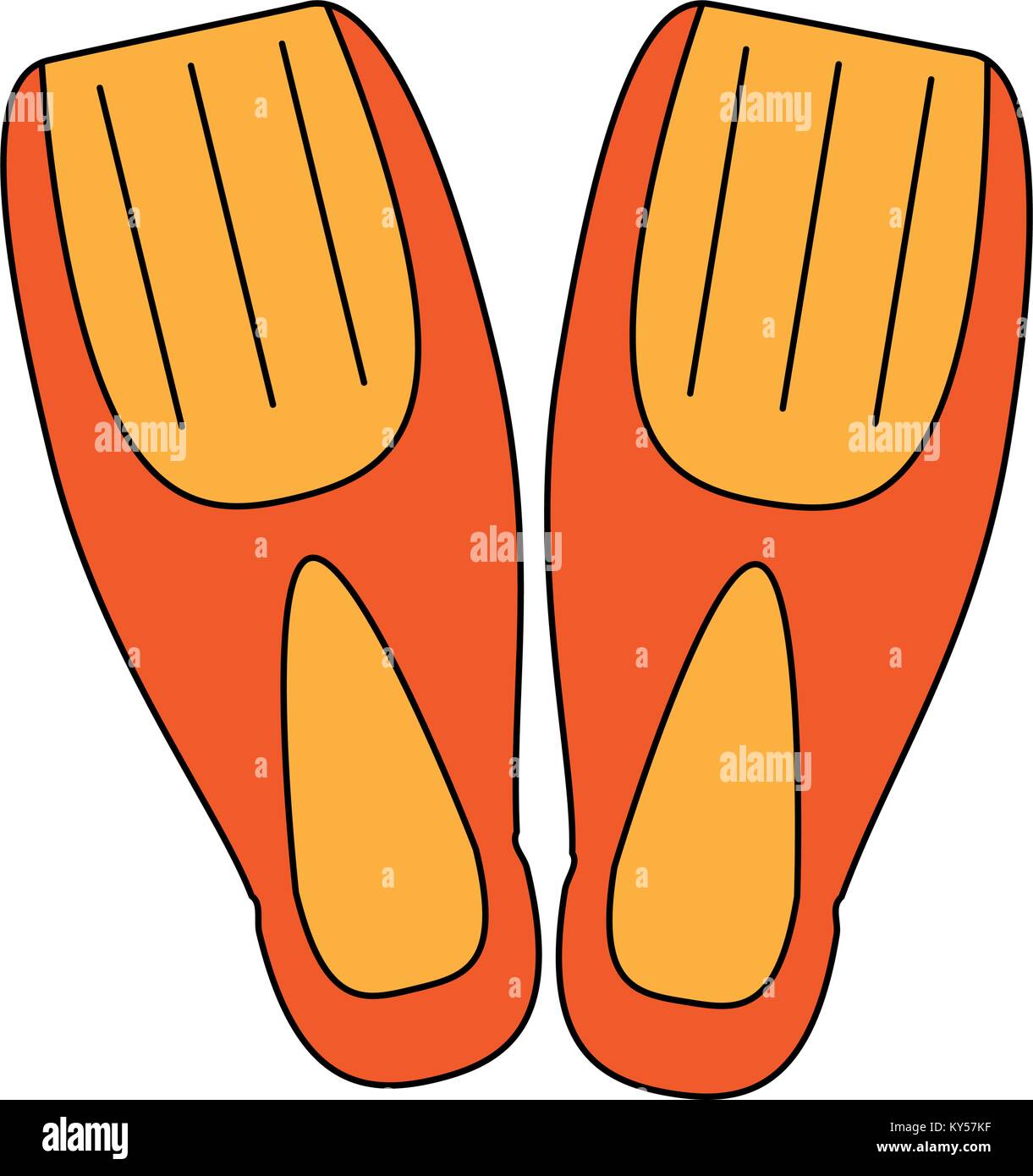 Diving fins isolated Stock Vector Image & Art - Alamy