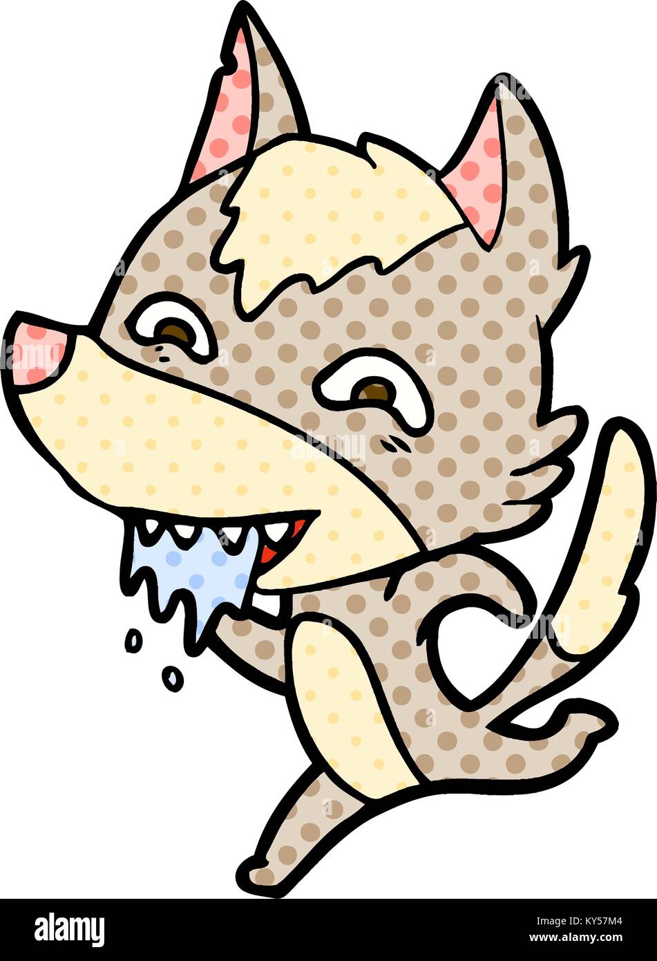 Cartoon illustration funny dog chasing Stock Vector Images - Alamy
