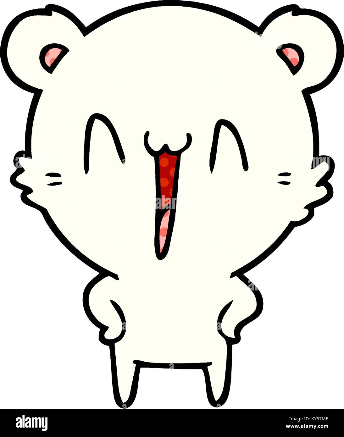 happy polar bear cartoon Stock Vector Image & Art - Alamy