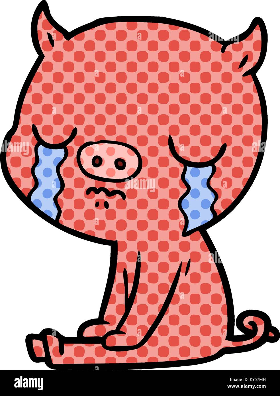 cartoon pig crying Stock Vector Image & Art - Alamy