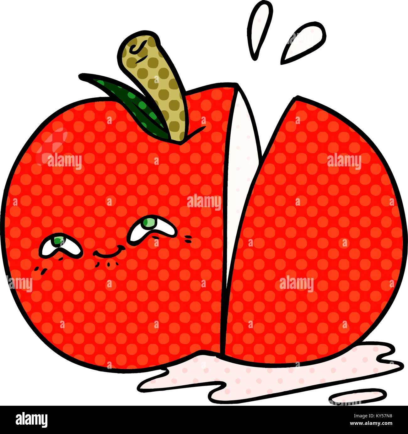 cartoon sliced apple Stock Vector Image & Art - Alamy