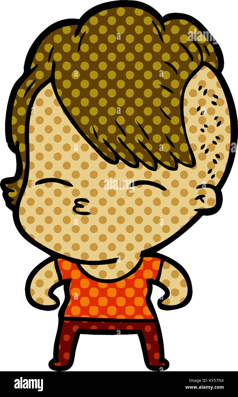 cartoon girl muscle posing Stock Vector Image & Art - Alamy