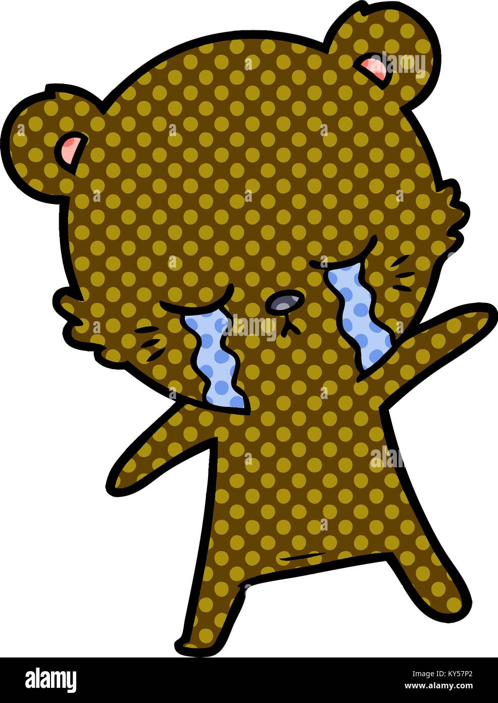 crying cartoon bear Stock Vector Image & Art - Alamy