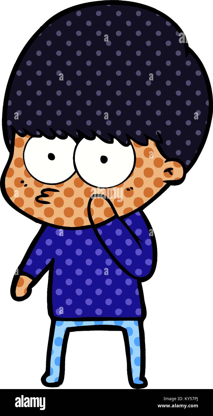 curious cartoon boy Stock Vector Image & Art - Alamy