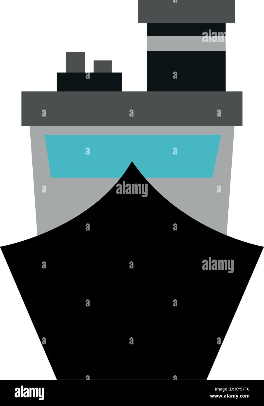 Ship frontview symbol Stock Vector Image & Art - Alamy