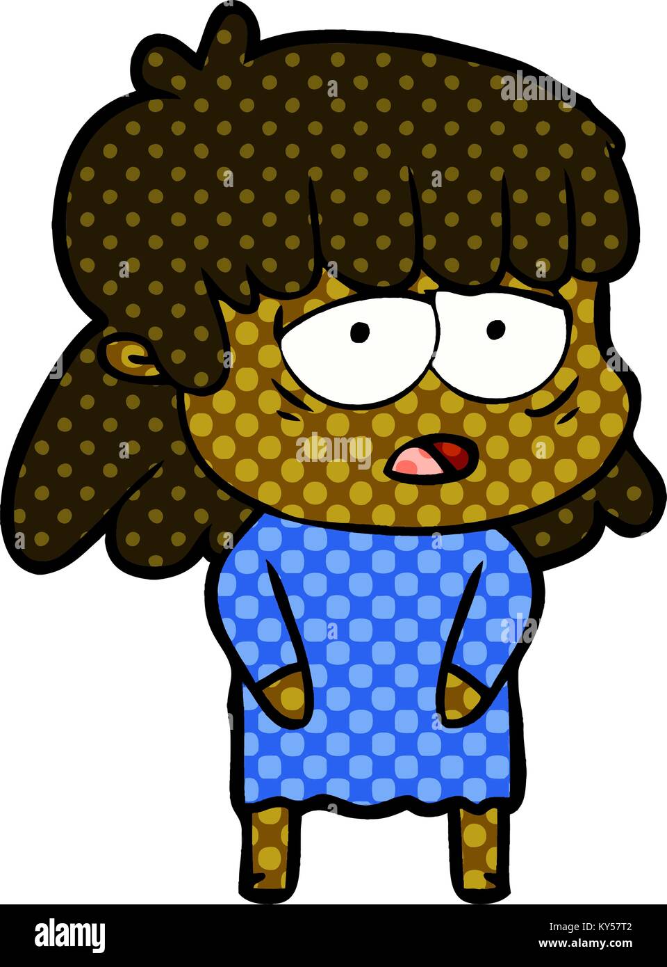 cartoon tired woman Stock Vector Image & Art - Alamy