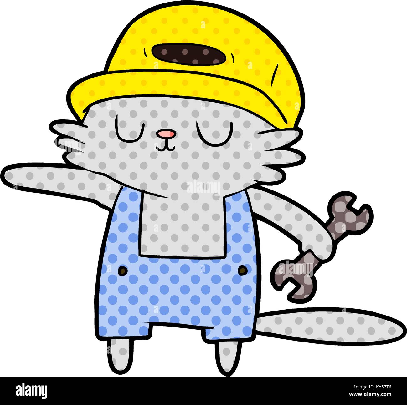 cartoon cat builder Stock Vector Image & Art - Alamy