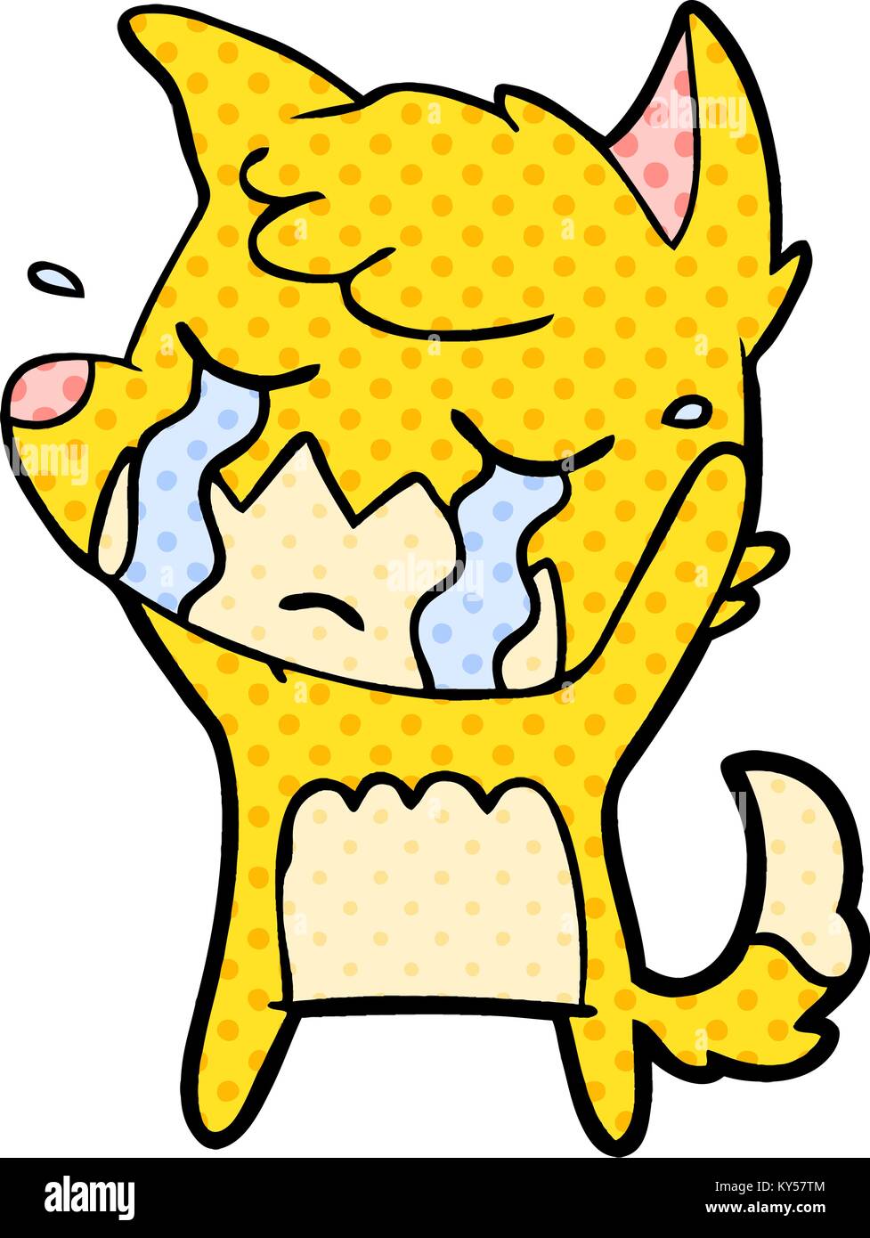 crying fox cartoon Stock Vector Image & Art - Alamy