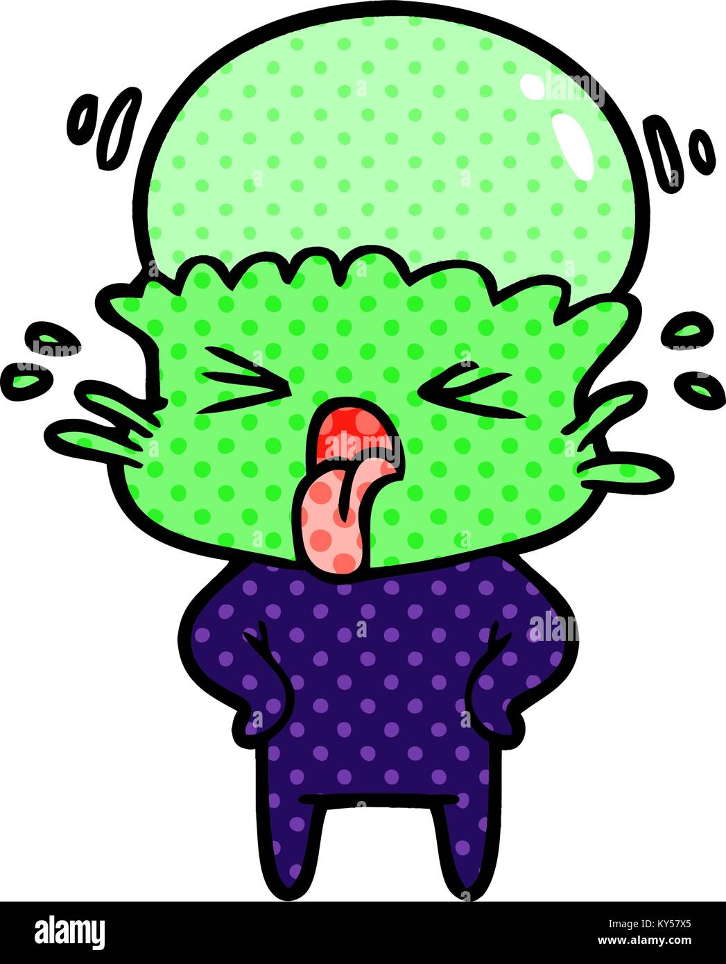 weird cartoon alien Stock Vector Image & Art - Alamy