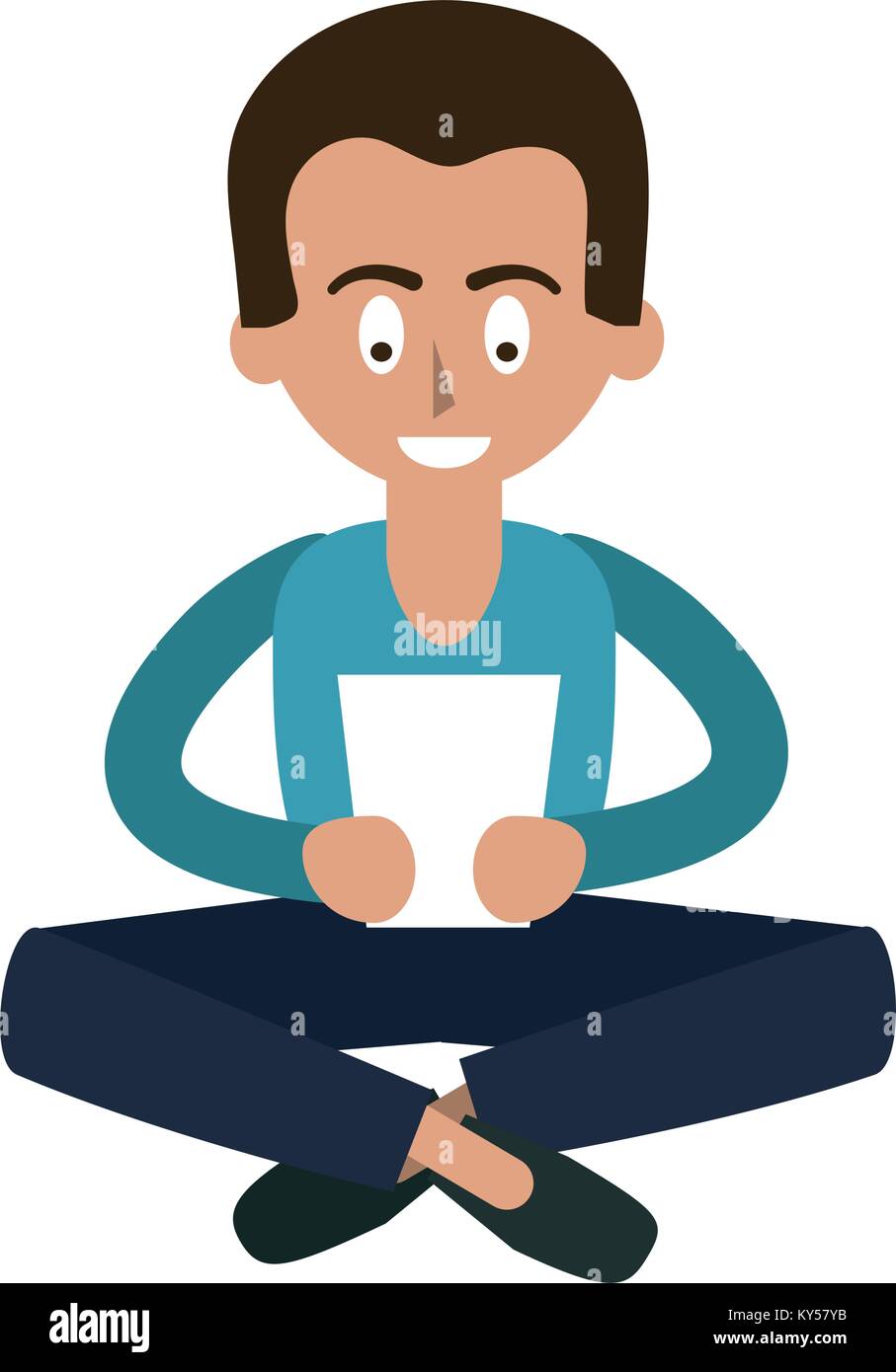 Young manager using tablet Stock Vector Images - Alamy