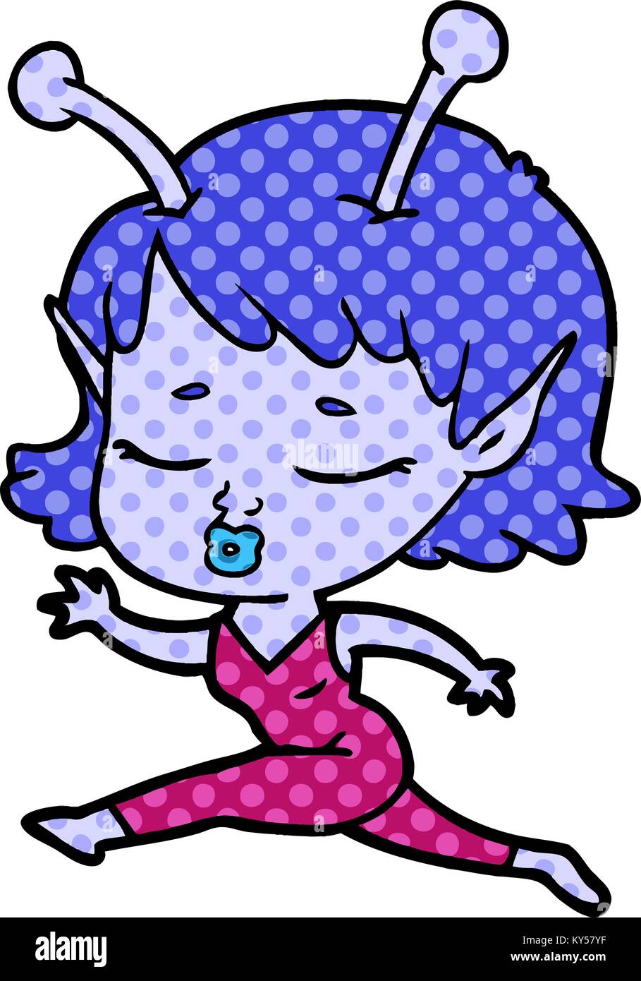 cute alien girl cartoon Stock Vector Image & Art - Alamy