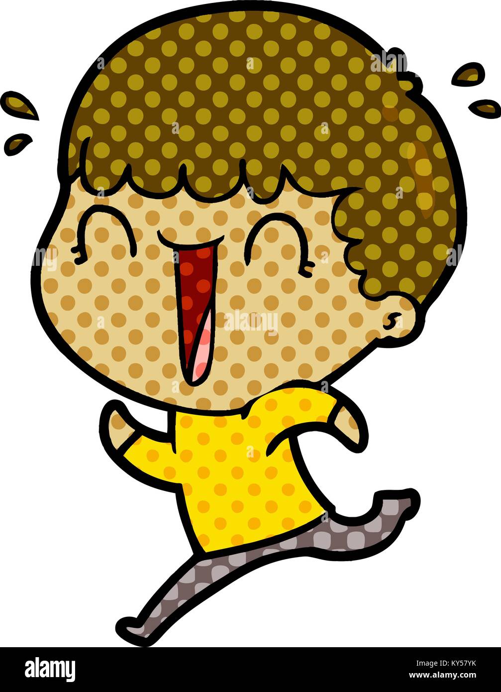 laughing cartoon man running Stock Vector Image & Art - Alamy