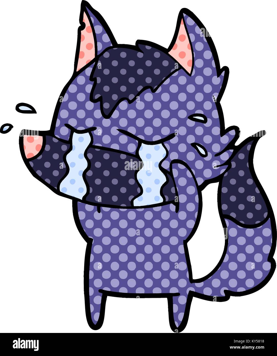 cartoon crying wolf Stock Vector Image & Art - Alamy