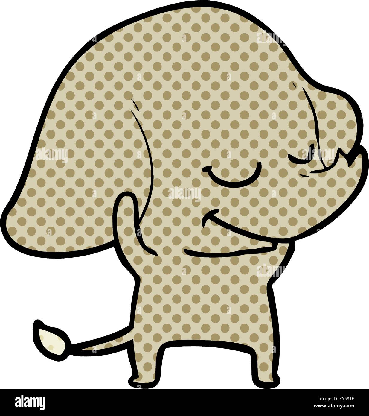 cartoon smiling elephant Stock Vector Image & Art - Alamy