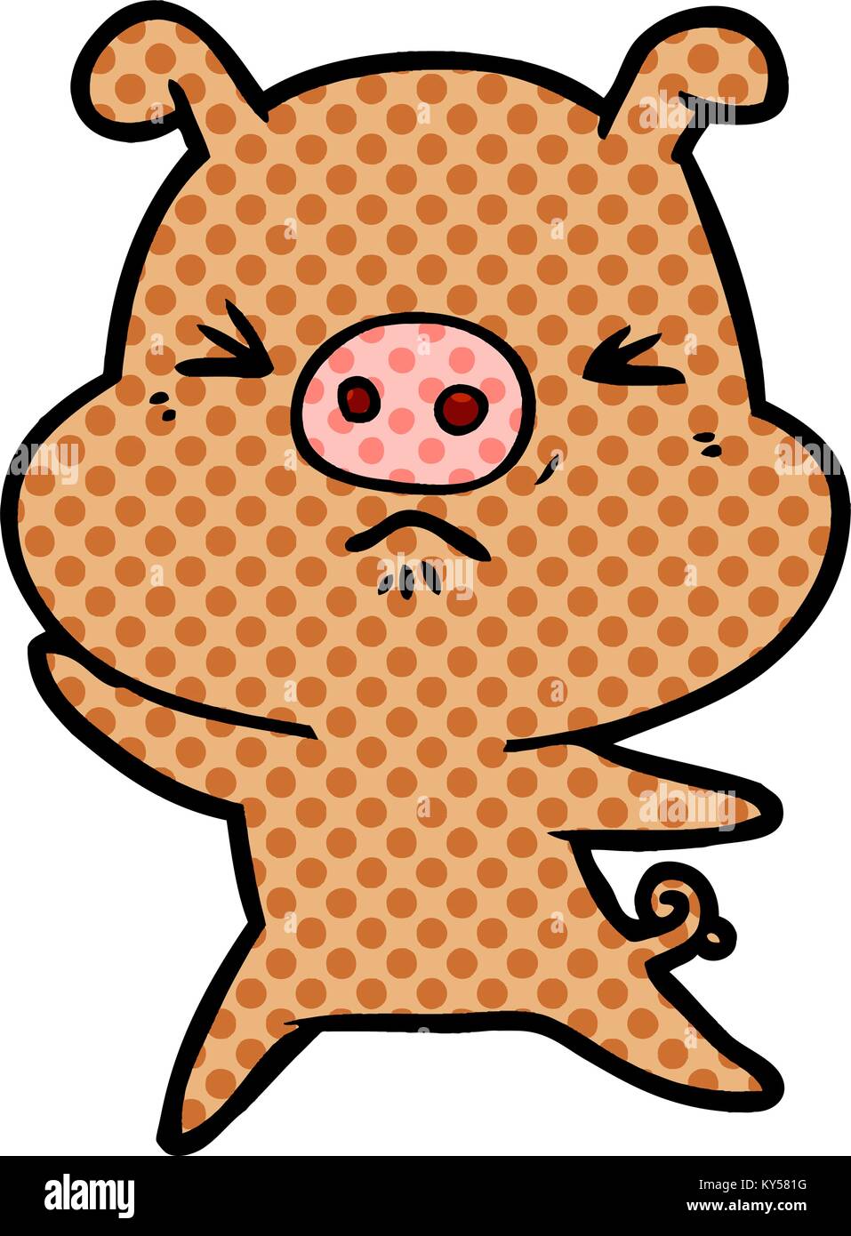 cartoon angry pig Stock Vector Image & Art - Alamy