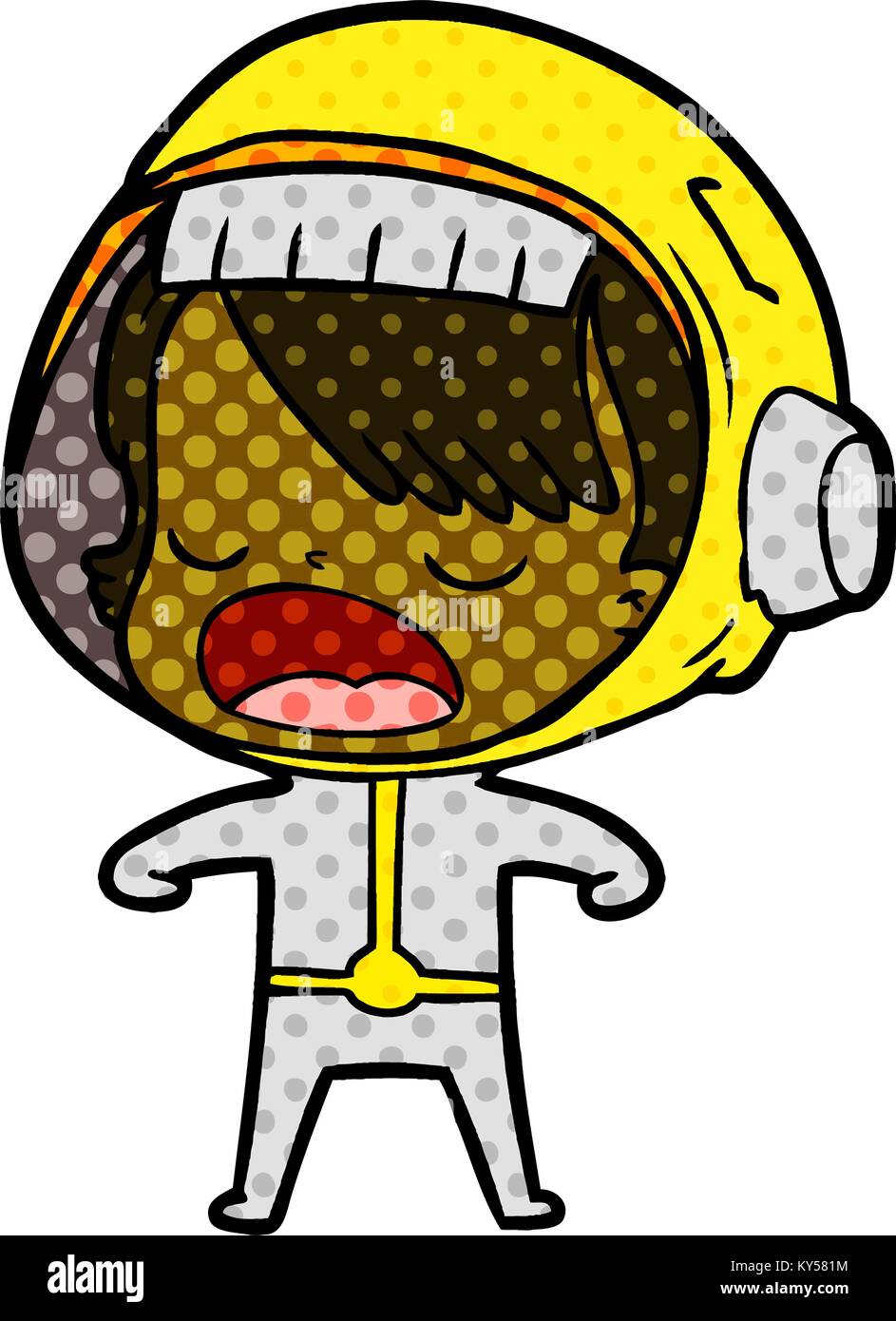 cartoon astronaut woman explaining Stock Vector Image & Art - Alamy