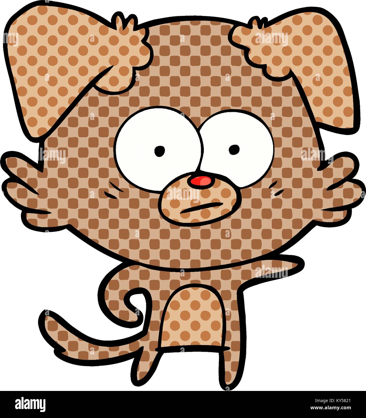 nervous dog cartoon Stock Vector Image & Art - Alamy