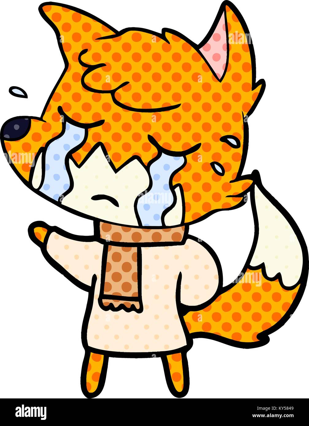 crying fox cartoon Stock Vector Image & Art - Alamy