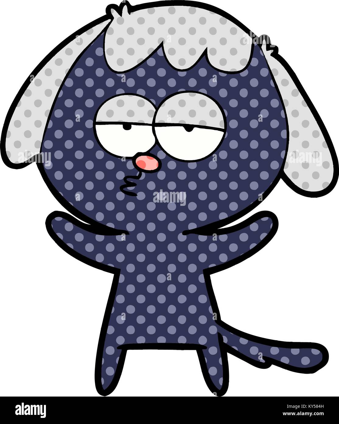 cartoon bored dog Stock Vector Image & Art - Alamy