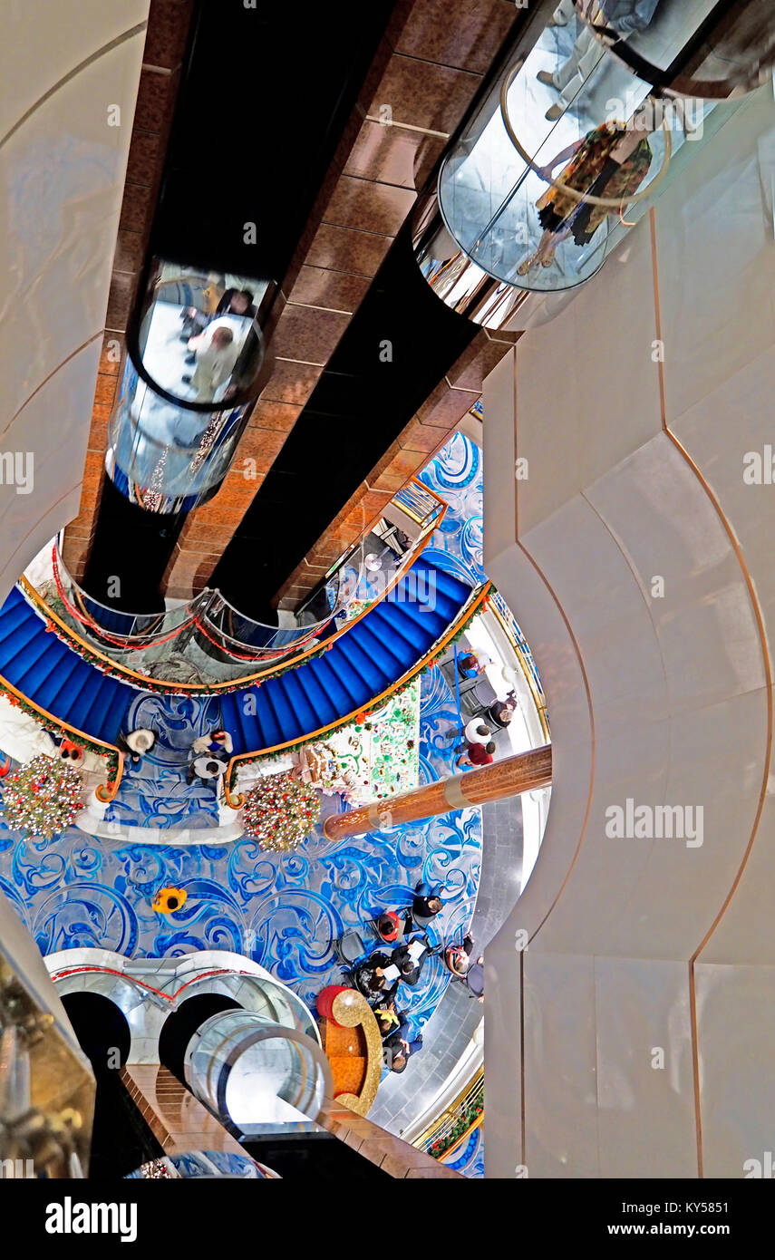 Norwegian Sun atrium elevators Stock Photo - Alamy