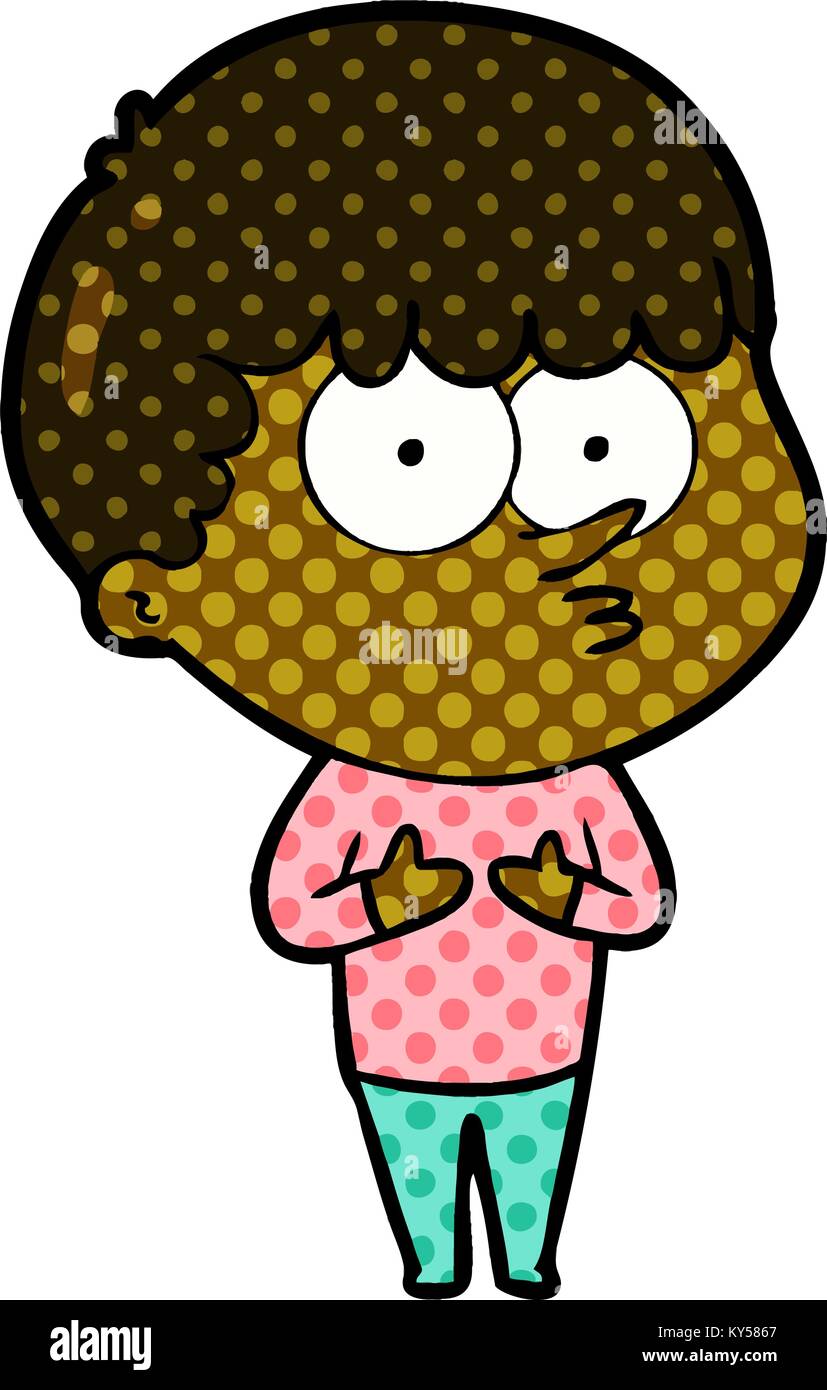 cartoon curious boy Stock Vector Image & Art - Alamy