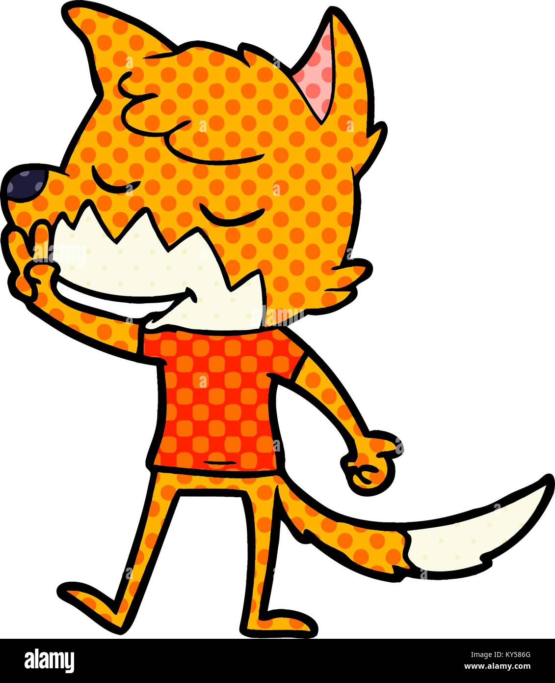 friendly cartoon fox Stock Vector Image & Art - Alamy
