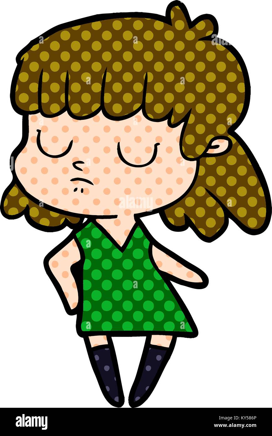 cartoon indifferent woman Stock Vector Image & Art - Alamy