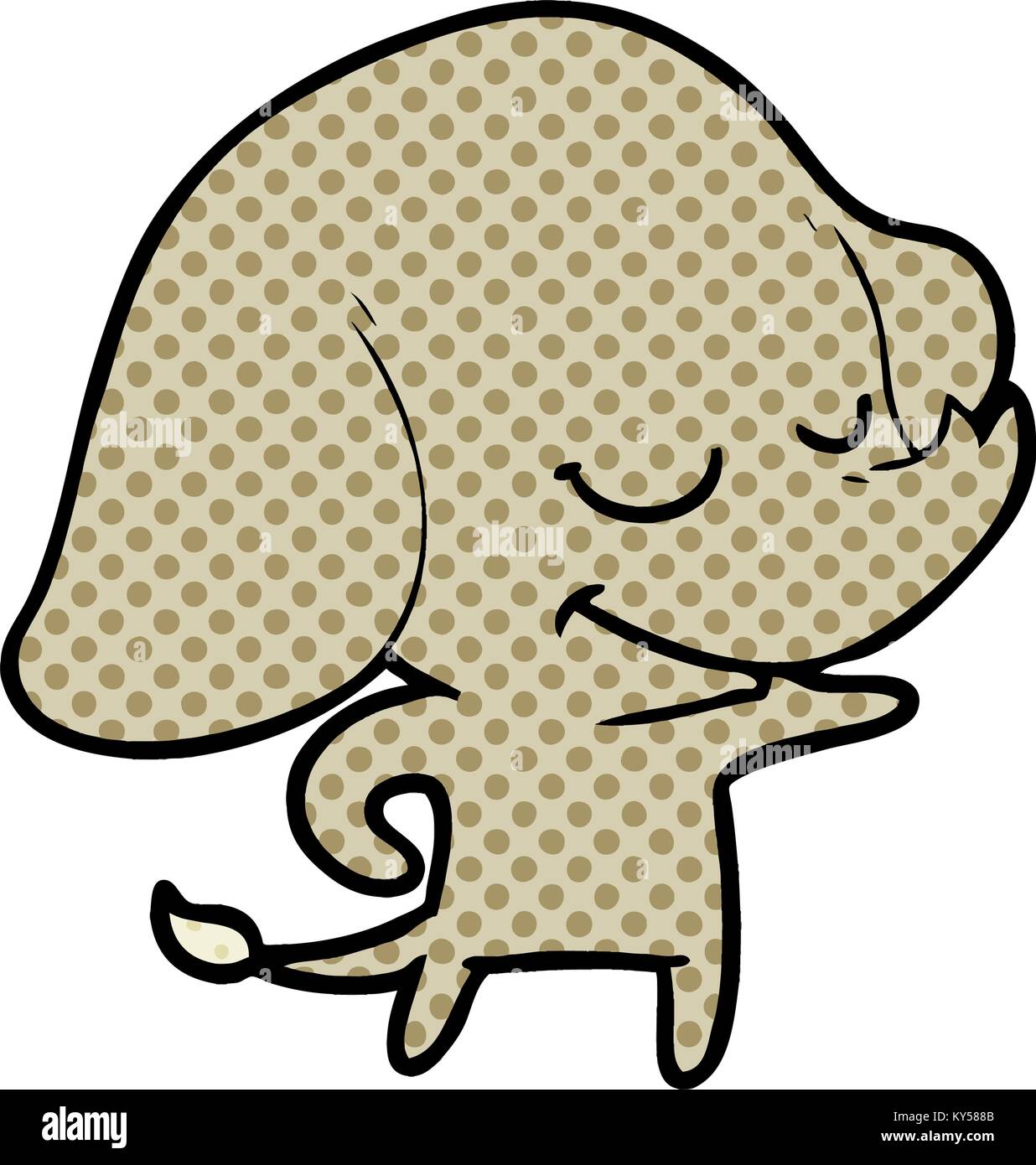 cartoon smiling elephant Stock Vector Image & Art - Alamy