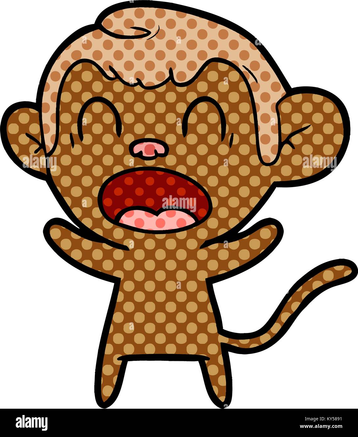 shouting cartoon monkey Stock Vector Image & Art - Alamy