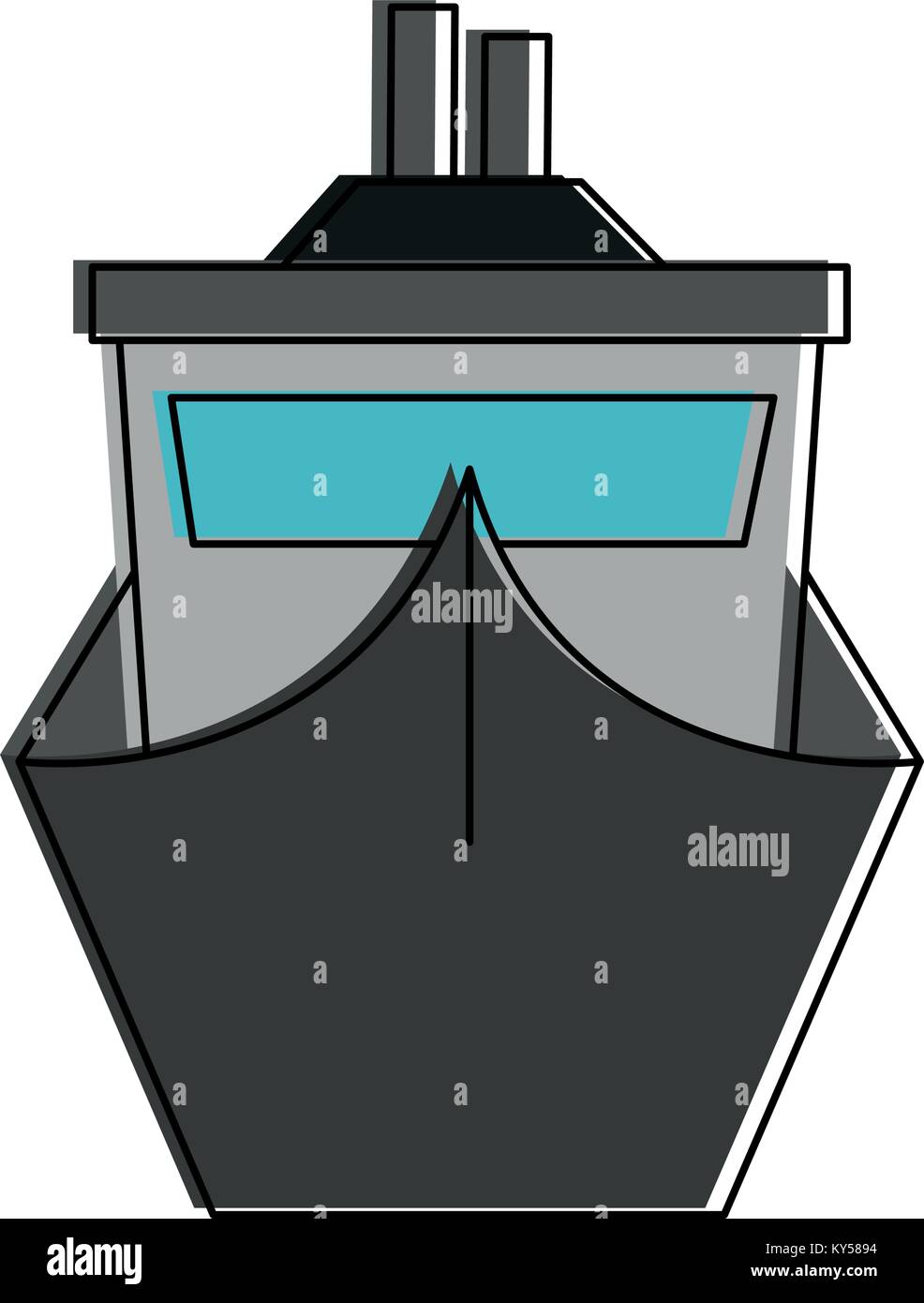Ship frontview symbol Stock Vector Image & Art - Alamy