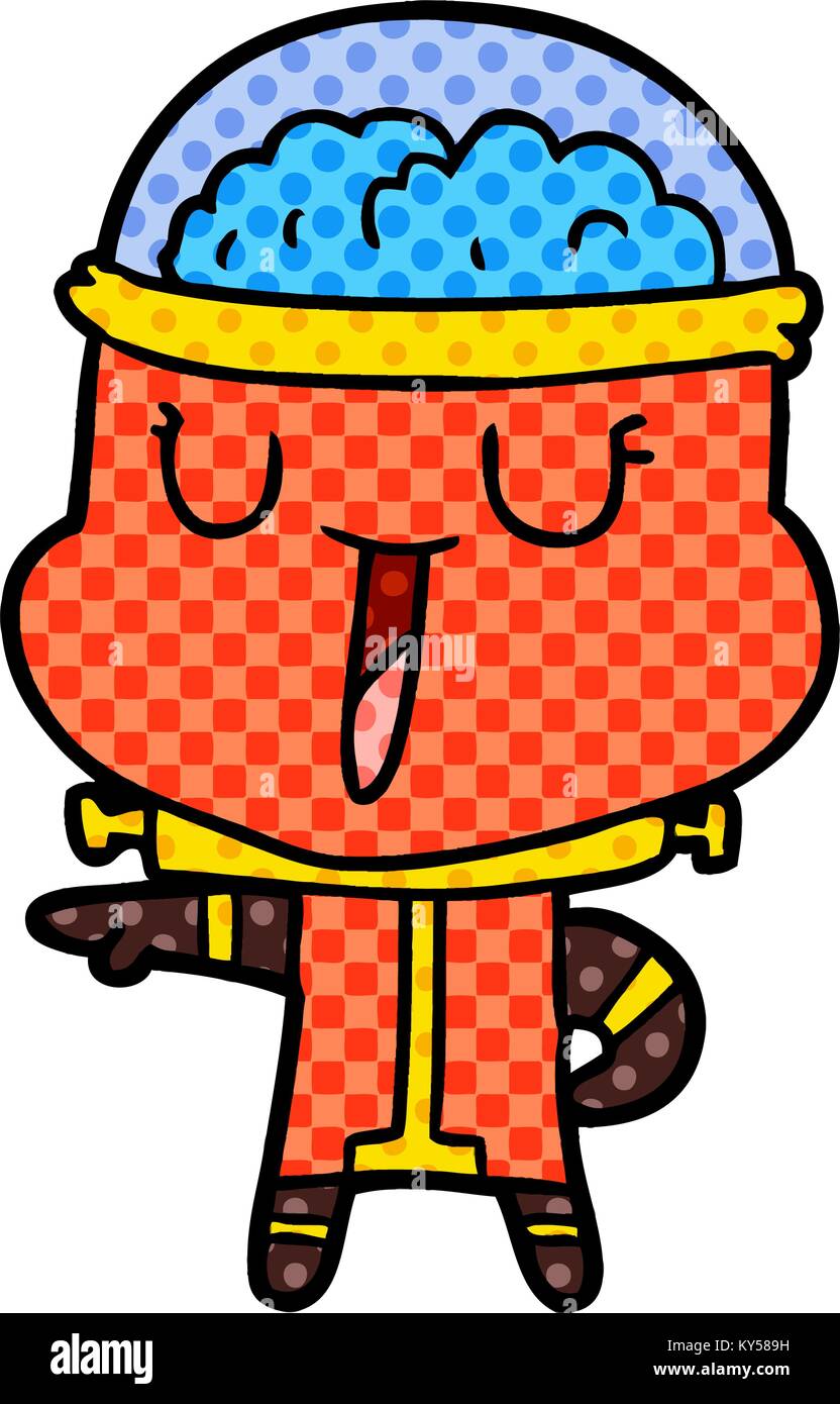 happy cartoon robot Stock Vector Image & Art - Alamy