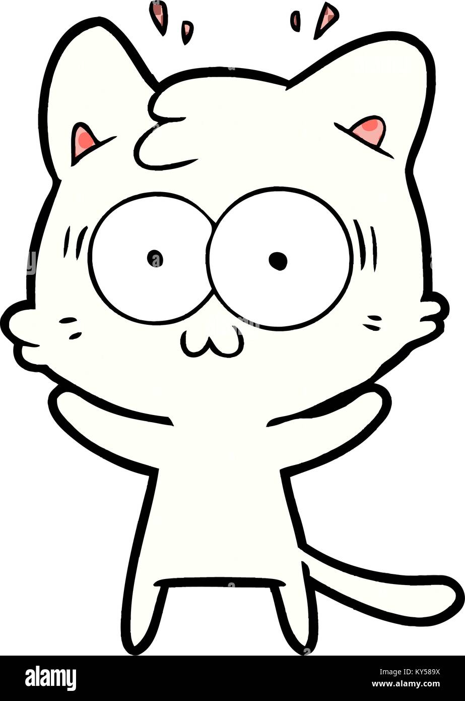 cartoon surprised cat Stock Vector Image & Art - Alamy