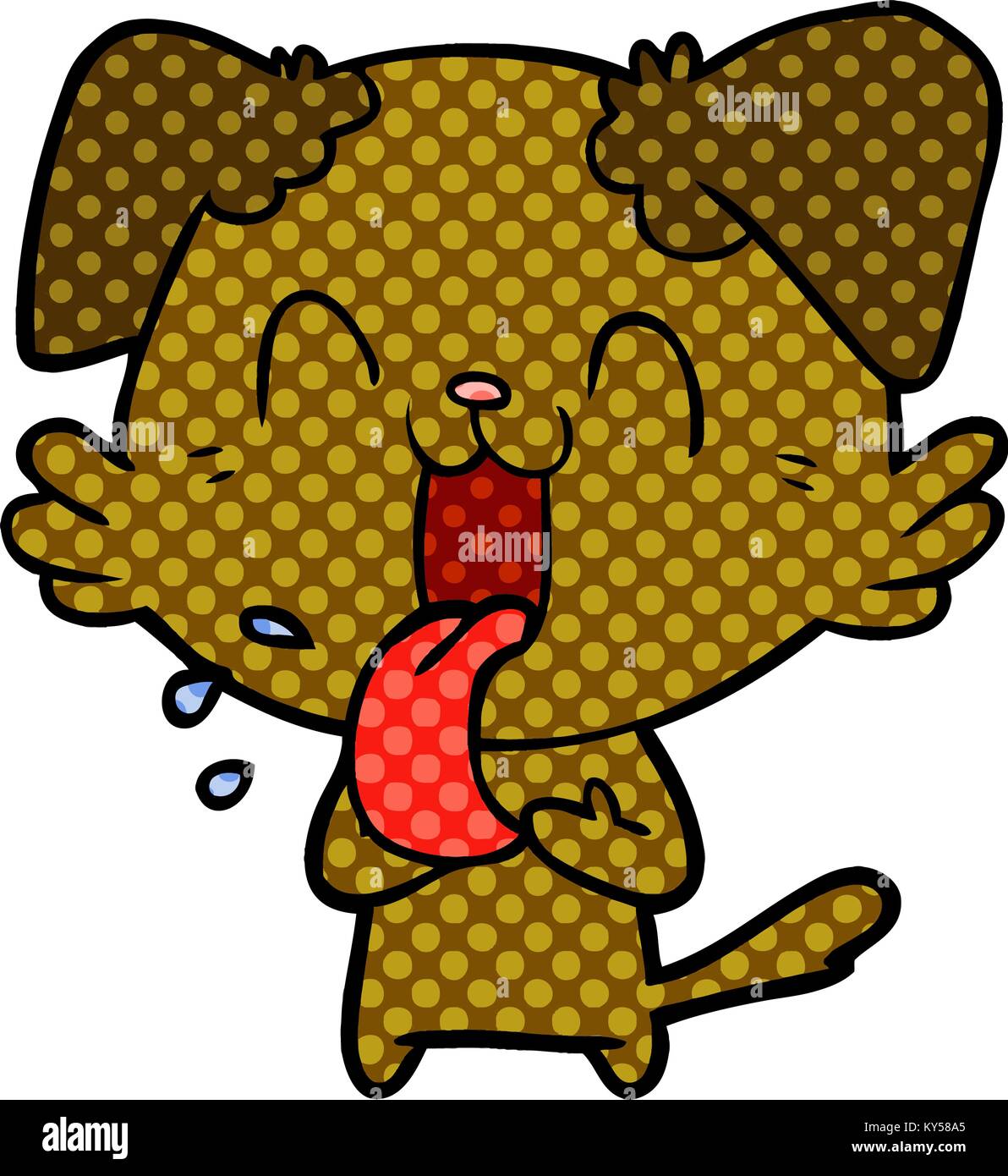 cartoon panting dog Stock Vector Image & Art - Alamy