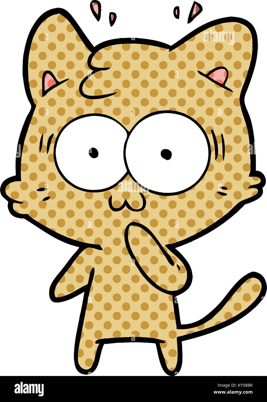 cartoon surprised cat Stock Vector Image & Art - Alamy
