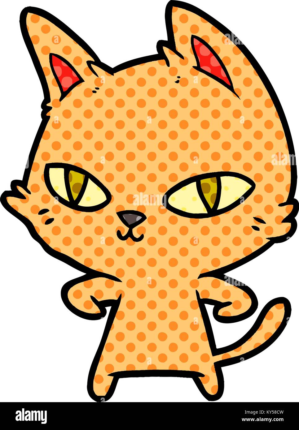 cartoon cat staring Stock Vector Image & Art - Alamy