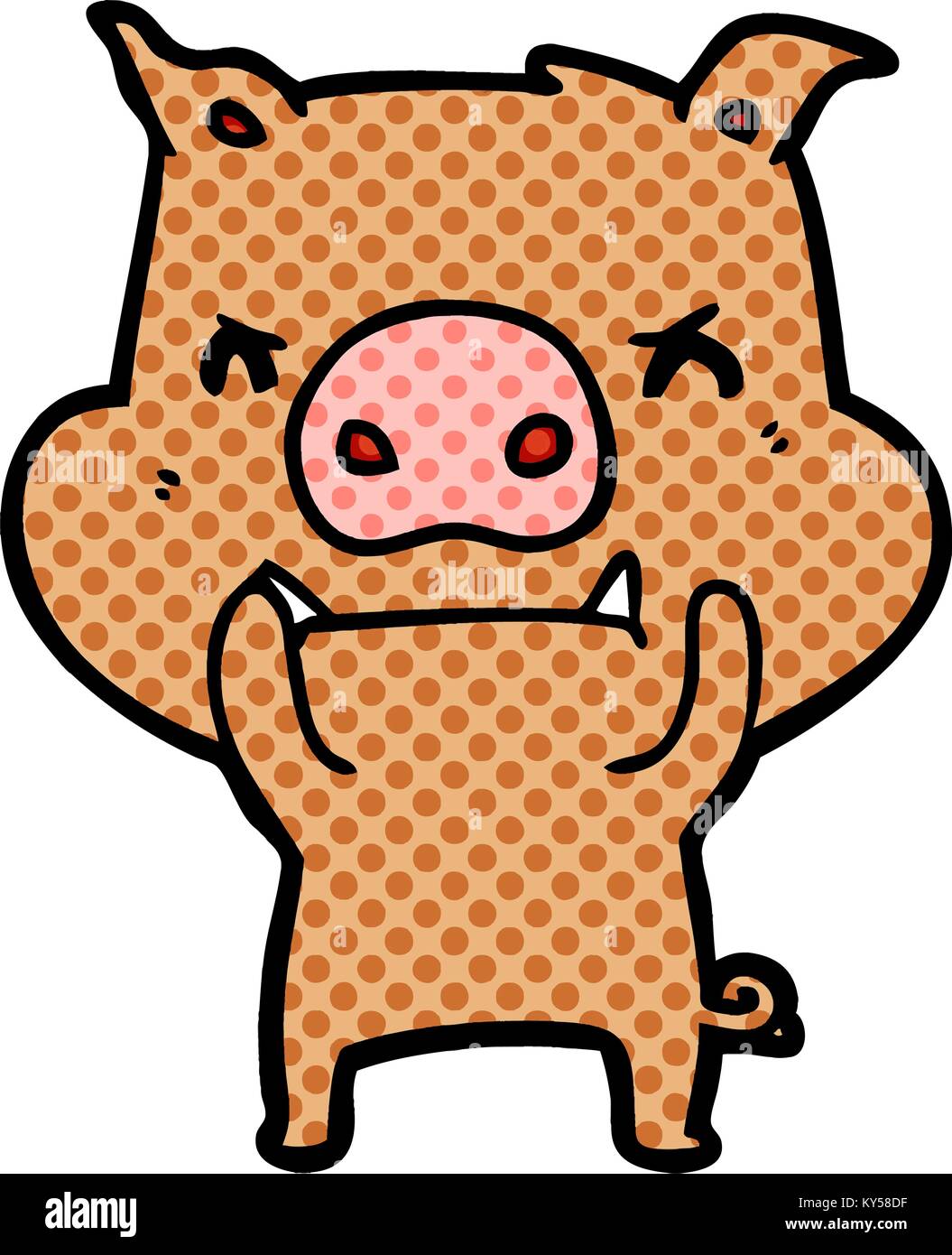 angry cartoon pig Stock Vector Image & Art - Alamy