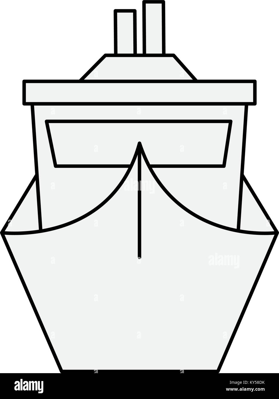 Ship frontview symbol Stock Vector Image & Art - Alamy