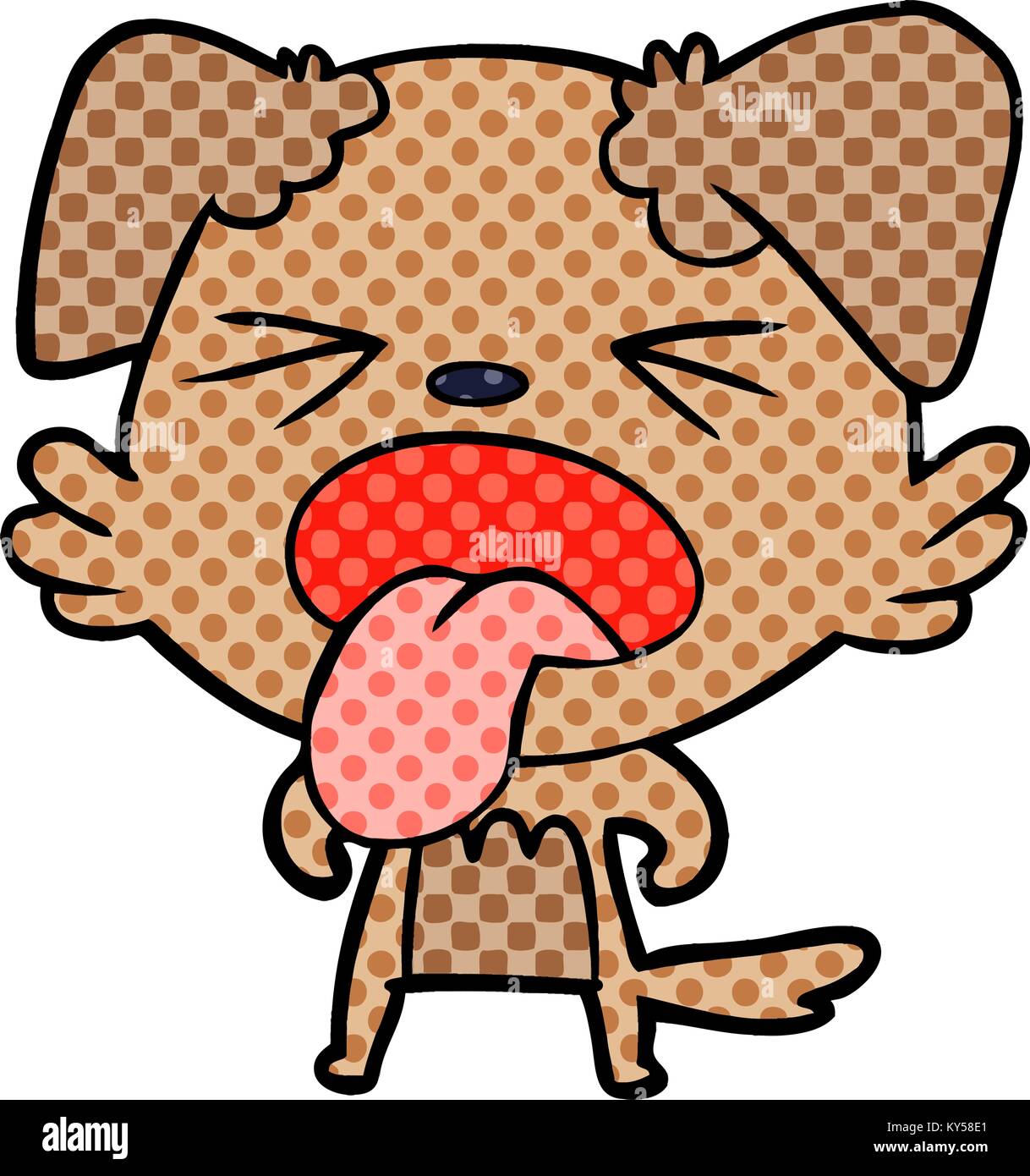 cartoon disgusted dog Stock Vector Image & Art - Alamy