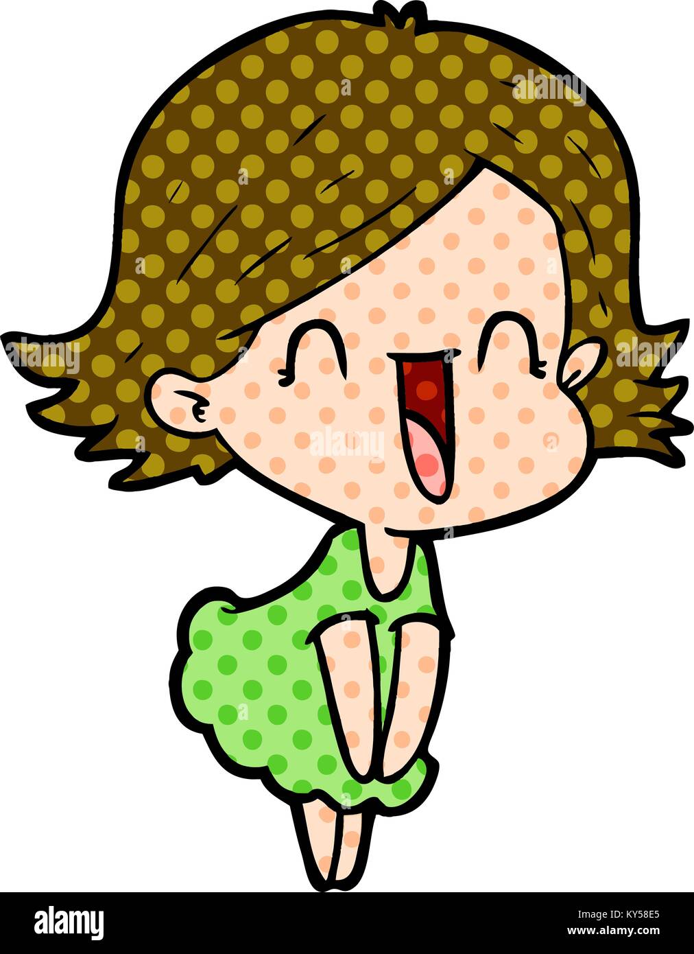 cartoon happy woman Stock Vector Image & Art - Alamy