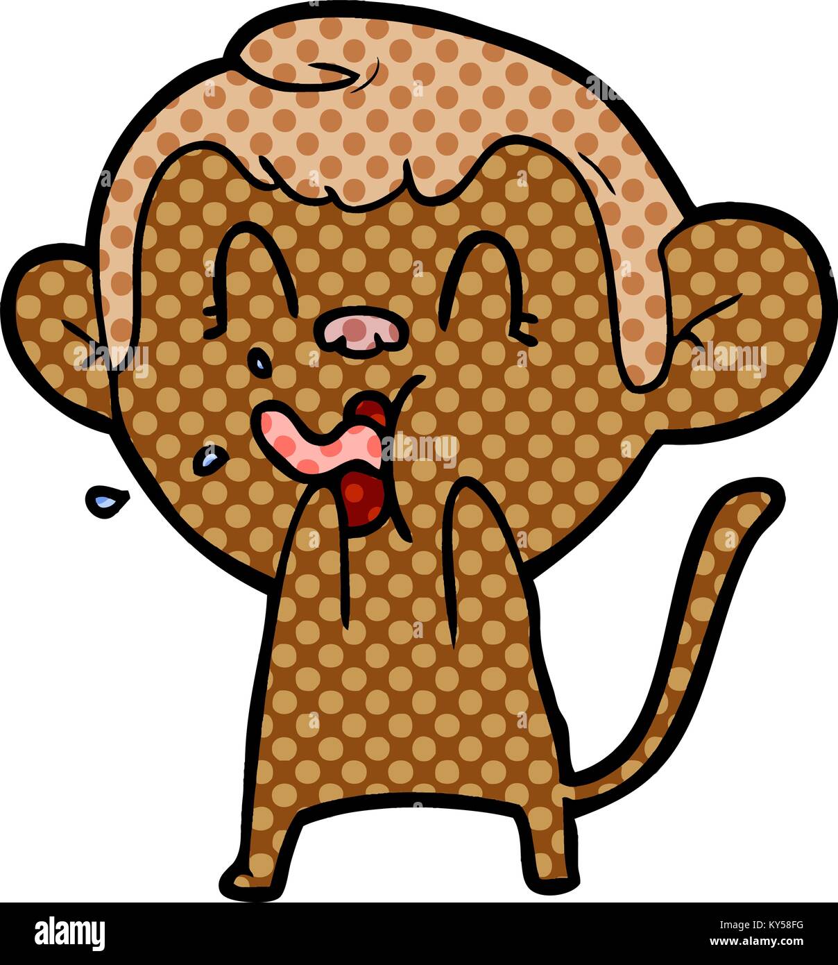 crazy cartoon monkey Stock Vector Image & Art - Alamy