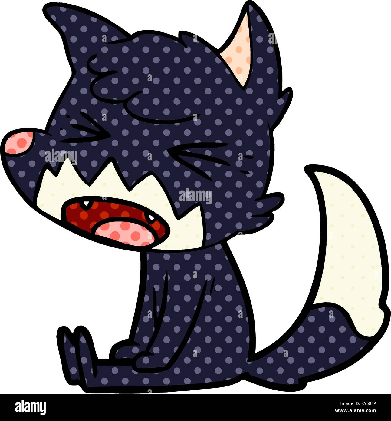 angry cartoon fox sitting Stock Vector Image & Art - Alamy