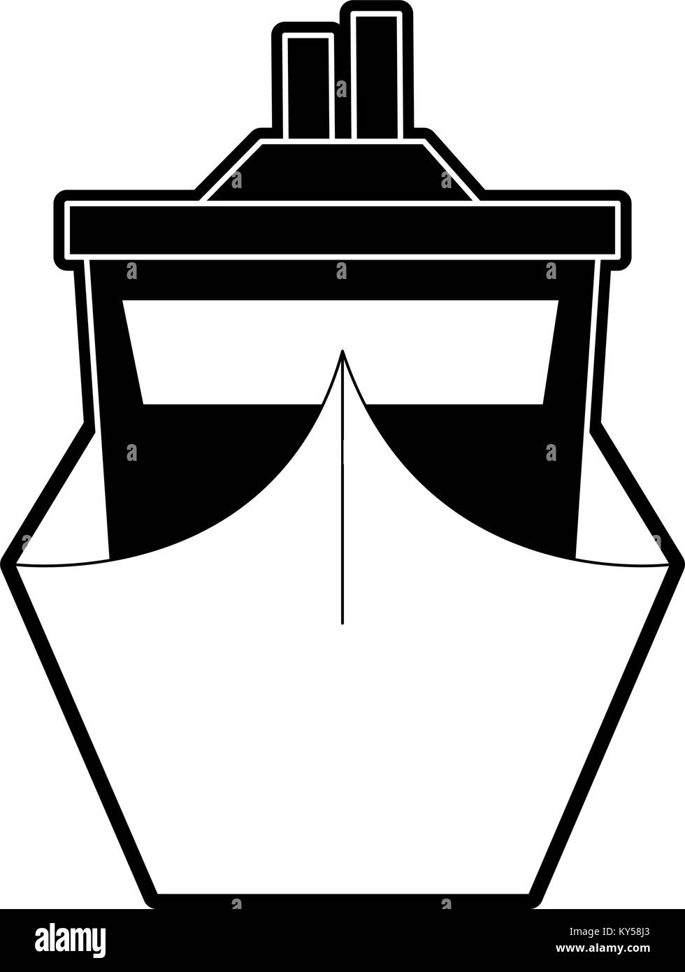 Ship frontview symbol Stock Vector Image & Art - Alamy