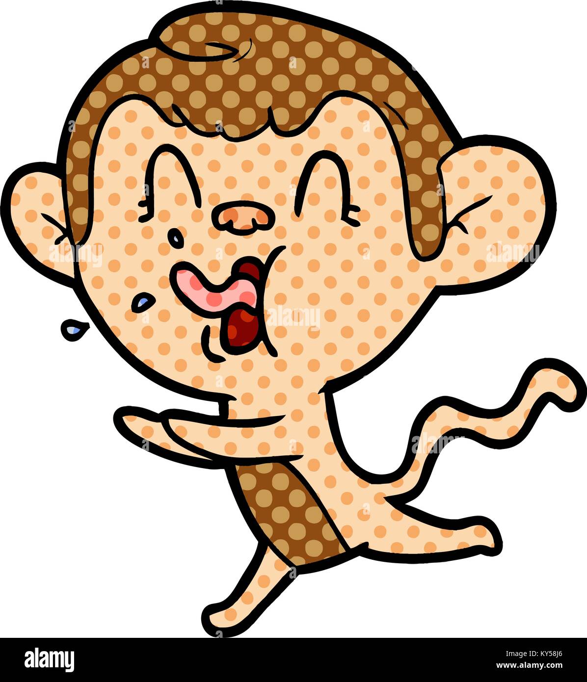 crazy cartoon monkey Stock Vector Image & Art - Alamy